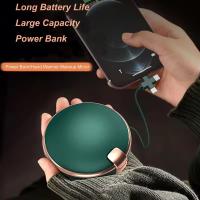 China 3 In 1 Mirror Power Bank 5000mAh Detachable Cable Portable Wired Hand Warmer Function Fast Charger for sale