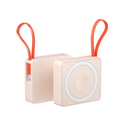 China High-Capacity Three-in-One Mini Type-C 3A Fast-Charging Two-Way Portable Magnetic Charging Treasure Power Banks Station for sale