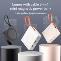 China High-Capacity Three-in-One Mini Type-C 3A Fast-Charging Two-Way Portable Magnetic Charging Treasure Power Banks Station for sale