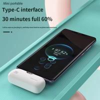 China Mini Cordless Power Bank 5000mAh 20W PD Type C Fast Charging Capsule Portable Charger for sale