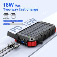 China 0000mah Wireless Fast-Charging Power Bank with Pd 18W Waterproof Micro USB Input Interface Charged by Solar Charger for sale