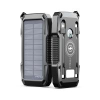 China LED Camping Cordless Power Bank 10000mAh 10W Solar Waterproof Outdoor Security Charger for sale