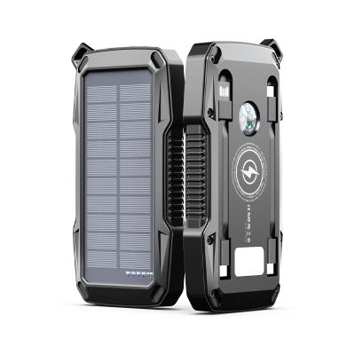 China LED Camping Cordless Power Bank 10000mAh 10W Solar Waterproof Outdoor Security Charger for sale