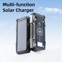 China LED Camping Cordless Power Bank 10000mAh 10W Solar Waterproof Outdoor Security Charger for sale