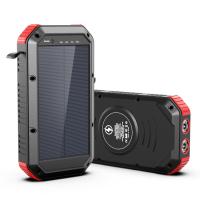China Brightness Solar Cordless Power Bank 30000mAh LED Light Wireless Charging Emergency Rescue for sale