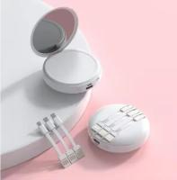 China Mirror Wired Power Bank 10000mAh Mini Slim Portable Fast Charging Compact Mobile Charger for sale