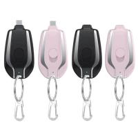 China Multi Purpose Mini Cordless Power Bank 1200mAh 2 In 1 Keychain Portable Travel Charger for sale