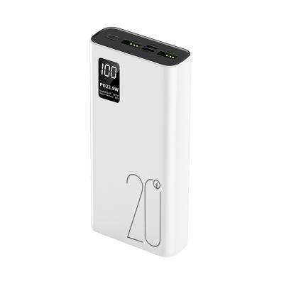 China USB Wired Power Bank 10000mAh 20000mAh 22.5W Fast Charging LED Display Portable Charger for sale