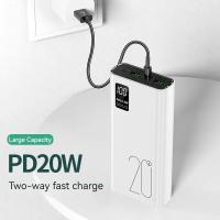China USB Wired Power Bank 10000mAh 20000mAh 22.5W Fast Charging LED Display Portable Charger for sale
