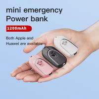 China Small Slim Mini Cordless Power Bank 1200mAh 2 In 1 Wireless Charger Keychain Charger for sale