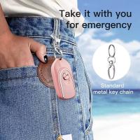 China Small Slim Mini Cordless Power Bank 1200mAh 2 In 1 Wireless Charger Keychain Charger for sale