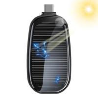 China Keychain Solar Cordless Power Bank 1200mAh Portable Charger TWS Earphone Emergency Backup for sale
