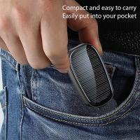 China Keychain Solar Cordless Power Bank 1200mAh Portable Charger TWS Earphone Emergency Backup for sale