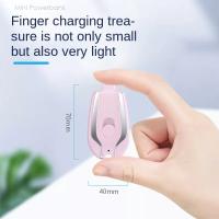 China Mini Key Chain Cordless Power Bank 1500mAh Wireless Emergency Portable Charger Ring Holder for sale