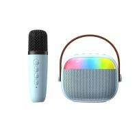 China Wireless Karaoke Speaker With Microphone RGB Light Mini Portable BT Speaker For Home Party for sale