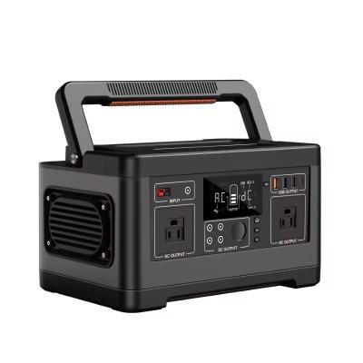 China 500W Portable Power Station AC Adaptor Charged Pure Sine Wave LiFePO4 Battery Large Capacity for sale