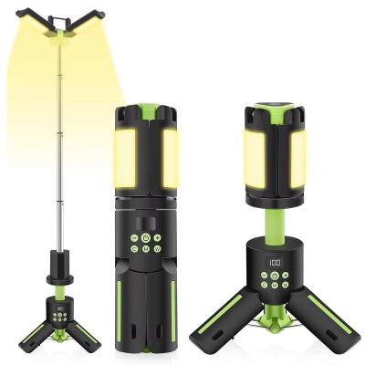 China Rechargeable Camping Lantern Outdoor Hiking Fishing Tent Lamp 6000 LM Super Bright Magnetic Rotatable Telescopic LED RV for sale