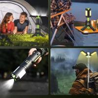 China Rechargeable Camping Lantern Outdoor Hiking Fishing Tent Lamp 6000 LM Super Bright Magnetic Rotatable Telescopic LED RV for sale
