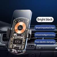 China Wireless Magnetic ABS Auto Car Mount Phone Holder 15W Fast Charging For Dashboard Air Vent for sale