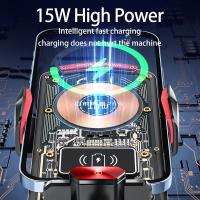 China 15W ABS Car Wireless Charger Phone Holder Magnetic Fast Charging Car Vent Phone Mount for sale