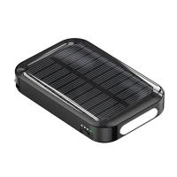 China 5000Mah Ultra Slim 22.5W Solar Power Bank Large Capacity Portable Solar Keychain Power Bank with Flash Light and Interface for sale