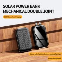 China 5000Mah Ultra Slim 22.5W Solar Power Bank Large Capacity Portable Solar Keychain Power Bank with Flash Light and Interface for sale