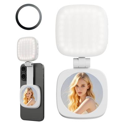 China F662 Portable Mini LED Selfie Light Adjustable Outdoor Makeup Photography Studio Lighting Magnetic Pocket Fill Phone Fill Light for sale