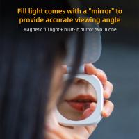 China F662 Portable Mini LED Selfie Light Adjustable Outdoor Makeup Photography Studio Lighting Magnetic Pocket Fill Phone Fill Light for sale