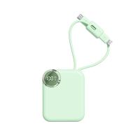 China Custom LOGO Fast Charging Power Bank 10 000 MAh Built-in Cable USB Output ABS Material Mini Portable Charger for sale