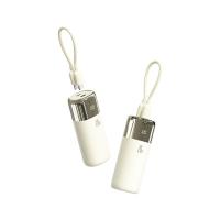 China Slim Power Bank Keychain Powerbank 20W 10000mAh Fast Charging Lipstick Size Portable Charger with Built-in Cables for sale