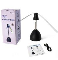 China Smart LED Display Fly Repellent Fan with Energy Physical Capture and Foldable Electric Fly Trap for Outdoor Use for sale