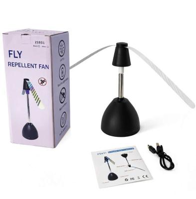China Smart LED Display Fly Repellent Fan with Energy Physical Capture and Foldable Electric Fly Trap for Outdoor Use for sale