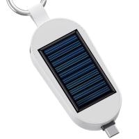 China Solar-Powered Keychain Charger 3000mAh Mini Power Bank with Hanging Buckle for Phone and Watch Emergencies for sale