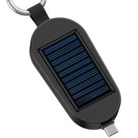 China Solar-Powered Keychain Charger 3000mAh Mini Power Bank with Hanging Buckle for Phone and Watch Emergencies for sale
