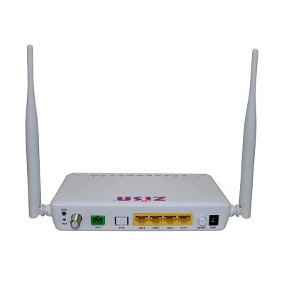 China 1GE+3FE RF 1GE GEPON GPON ONU White GPON Optical Network Unit OP256CW for sale