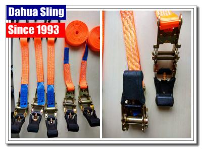 China Customized Length Short Ratchet Tie Down Straps For Motorcycle Lightweight for sale
