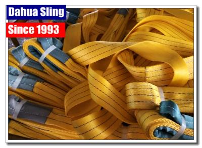 China Multi Color Double Layer Polyester Lifting Slings With Hooks 75mm Width for sale