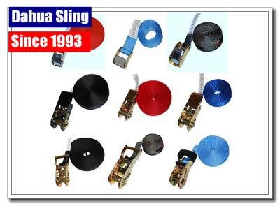 China Multifunctional Truck Ratchet Tie Down Straps For Transporting High Strength for sale