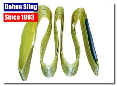 China Endless Lifting Straps Seat Belt Type , Round Webbing Sling For Roof Trusses for sale