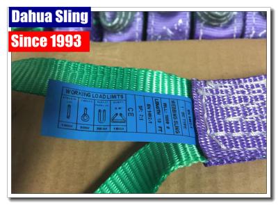 China EN 1492 Standard Eye To Eye Sling , 1 Meter Polyester Webbing Slings OEM Avaliable for sale