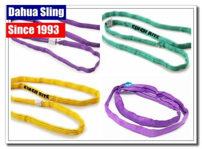 China Eye To Eye Endless Round Slings For Housing Panels PU Starched Thermally Fixed for sale