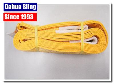 China Adjustable Polyester Lifting Slings Flat Eye Sling Wide Bearing Surface for sale