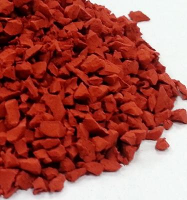 China Red Non Toxi Playground Rubber Granules Mulch EPDM WAF Certification for sale