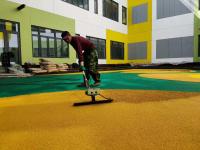 China Outdoor EPDM Cutting Playground Wet Pour Rubber Granules For Play Area Flooring for sale