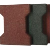 China Eco Friendly Dog Bone Tiles EPDM Granules Rubber Brick Pavers for sale