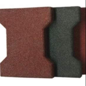 China Eco Friendly Dog Bone Tiles EPDM Granules Rubber Brick Pavers for sale