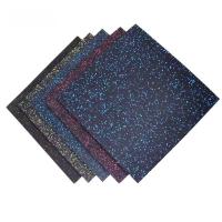 China 50cm x 50cm Rubber Floor Tile For Gym Fitness Playground for sale
