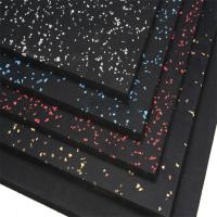 China 50cm x 50cm Rubber Floor Tile For Gym Fitness Playground for sale