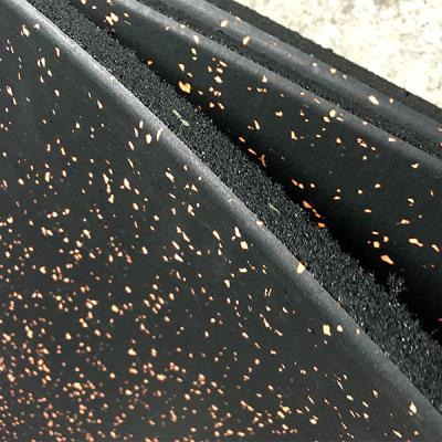 China Elastic Weight Lifting Gym Rubber Flooring Tiles Gym Rubber Floor Mat With EPDM Granules for sale