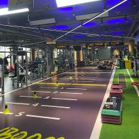 China Outdoor 100x100mm Gym Rubber Flooring Mat Tiles Anti Microbial for sale